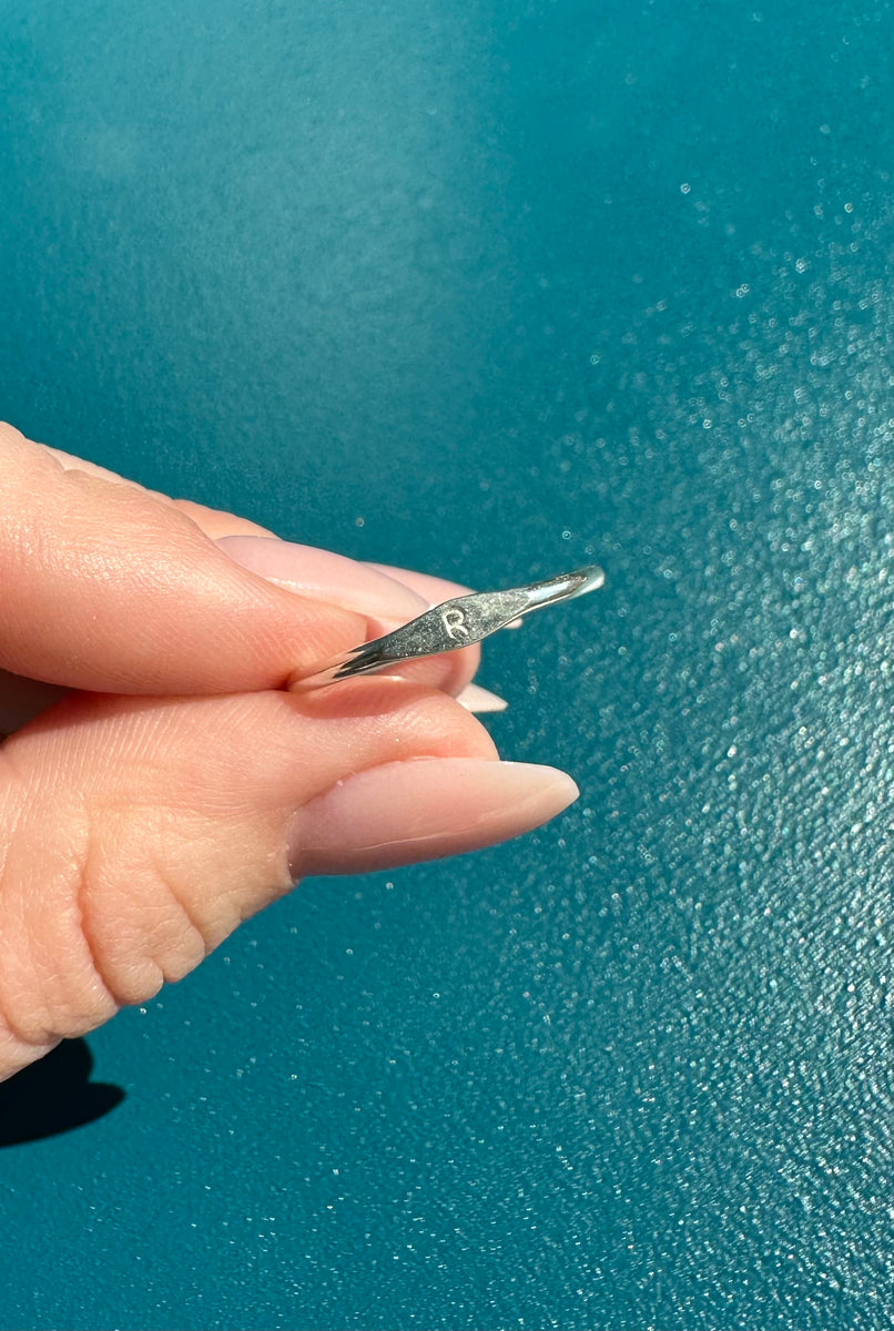 Signet Ring- Select Your Letter A-Z – Laughing Sparrow Retail