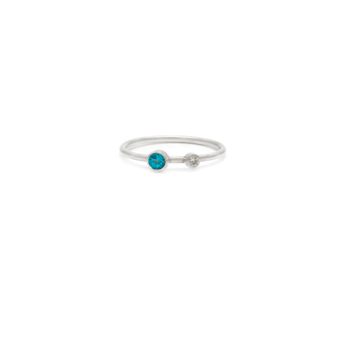 2 Stone Ring - Small Cubic Zirconia – Laughing Sparrow Retail